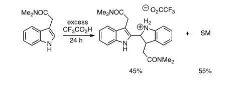 Solved The following indole dimerization gives a 45% yield | Chegg.com