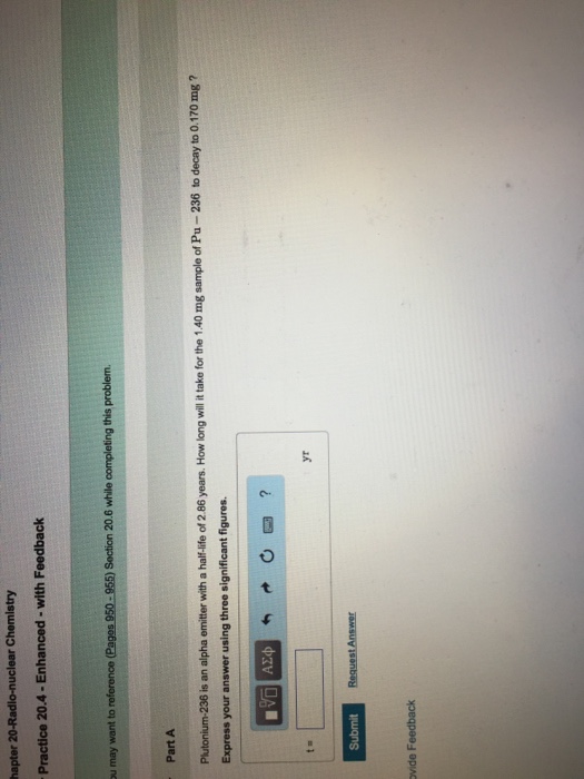 Solved Practice 20.4- Enhanced-with Feedback Part A | Chegg.com
