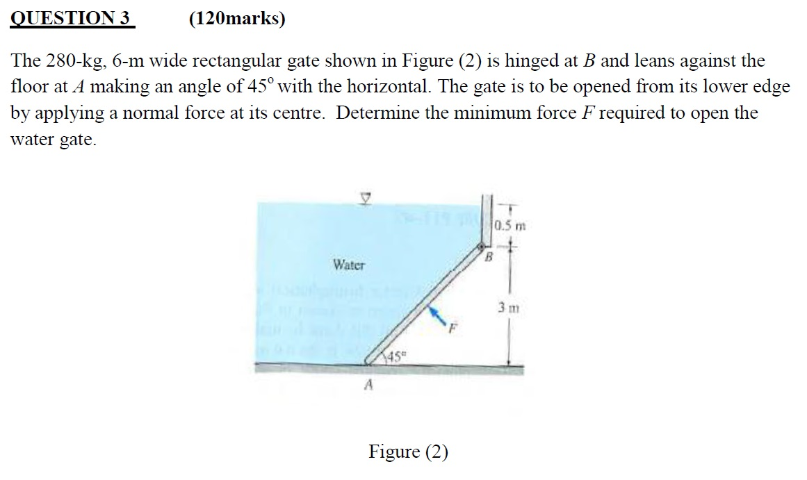 Solved OUESTION 3 (120marks) The 280-kg, 6-m wide | Chegg.com