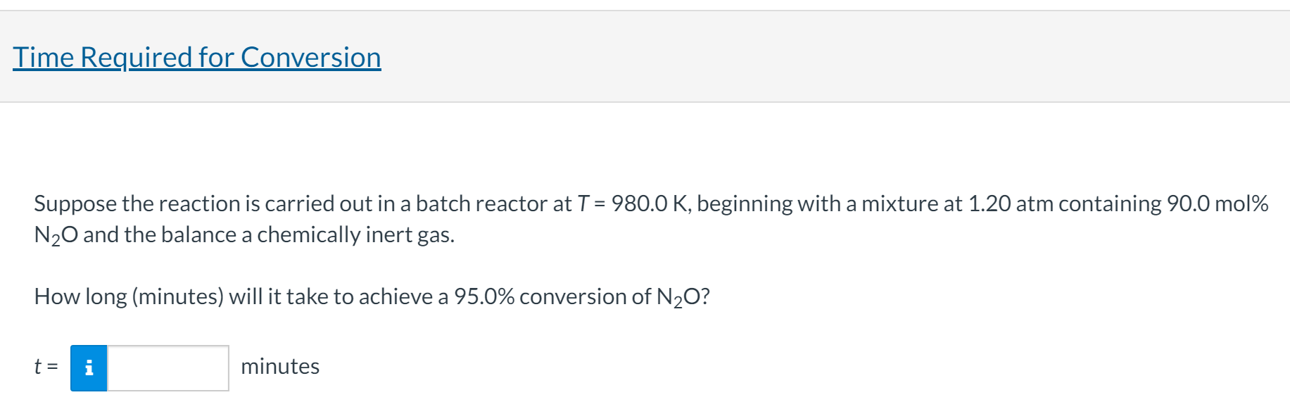 Solved A gas-phase decomposition reaction with stoichiometry | Chegg.com
