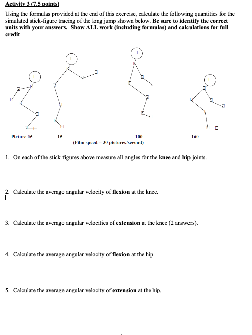 Solved Activity 3 (7.5 points) Using the formulas provided | Chegg.com
