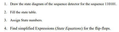 Solved Design a sequence detector which to detect 110101. 1. | Chegg.com