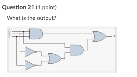 Solved Question 21 (1 point) What is the output? | Chegg.com