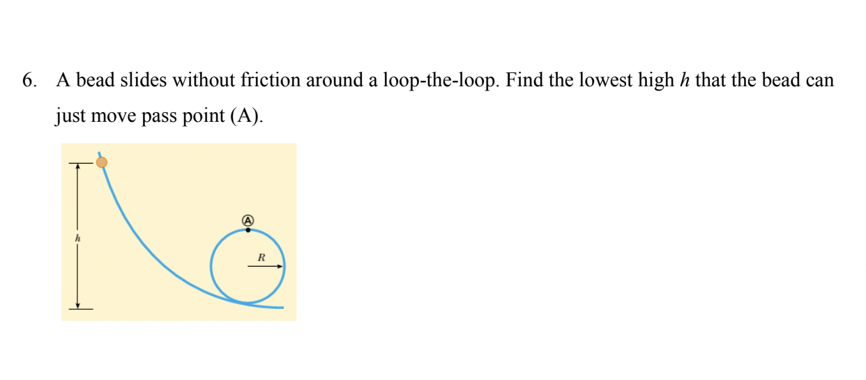 Solved 6. A bead slides without friction around a | Chegg.com