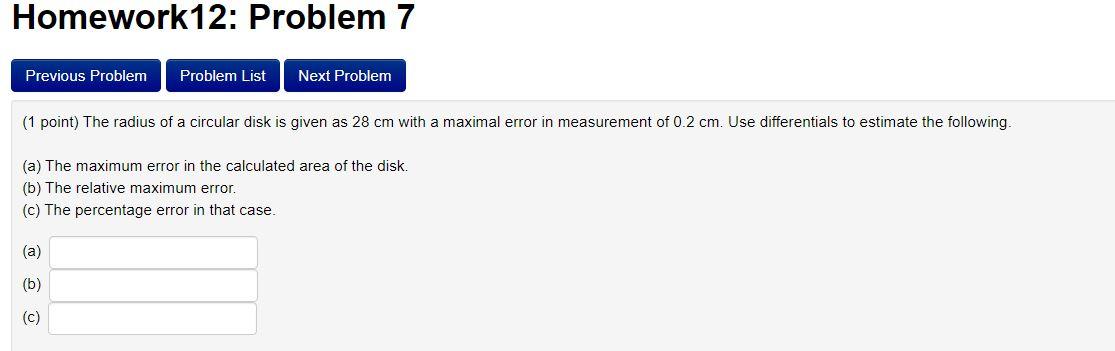 Solved Homework12 Problem 7 Previous Problem Problem List 2770