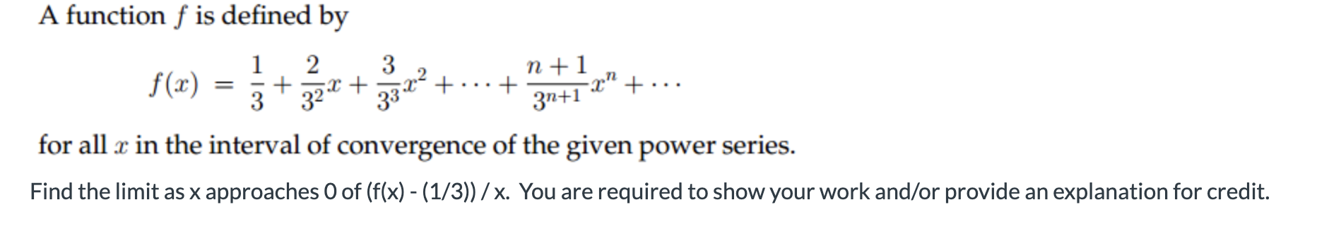 Solved A function f is defined by | Chegg.com