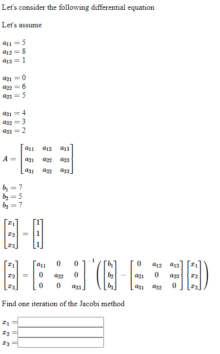 Let's consider the following differential equation | Chegg.com
