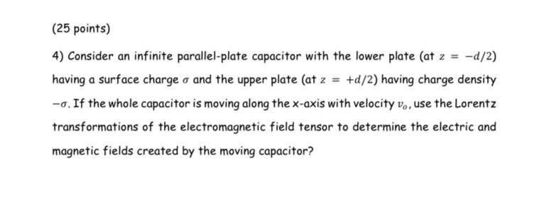 Solved (25 points) 4) Consider an infinite parallel-plate | Chegg.com