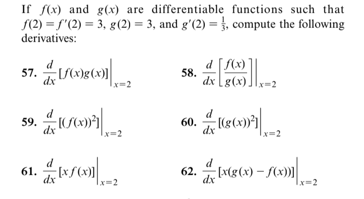 Solved If f(x) and g(x) are differentiable functions such | Chegg.com