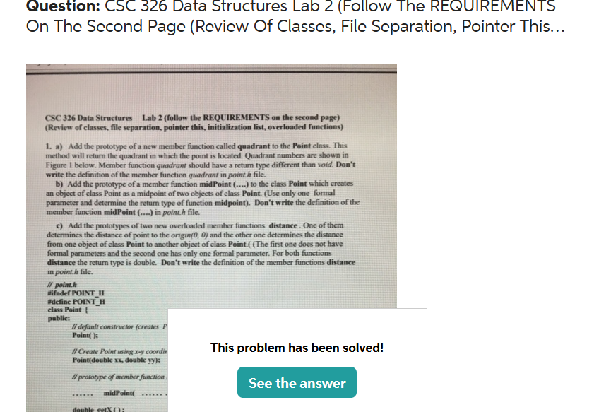 Solved Question Csc 326 Data Structures Lab 2 Follow The 3617
