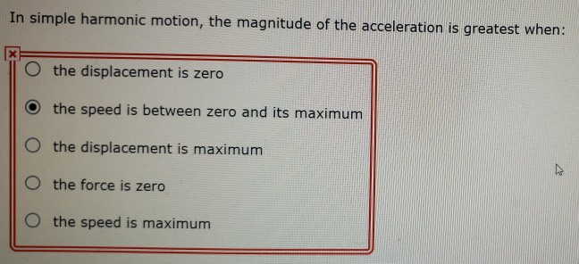 Solved A particle moves in simple harmonic motion according | Chegg.com