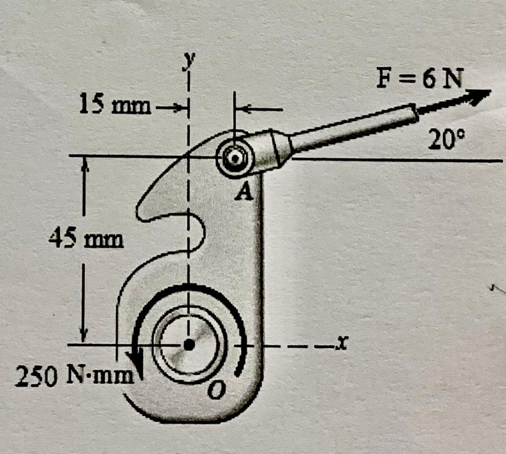 Solved A force and a restoring moment act on the device | Chegg.com