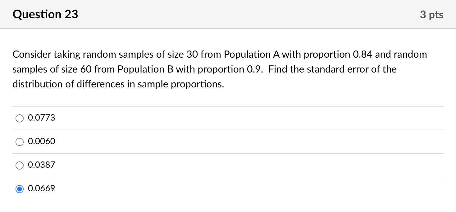 Solved Consider taking random samples of size 30 from | Chegg.com
