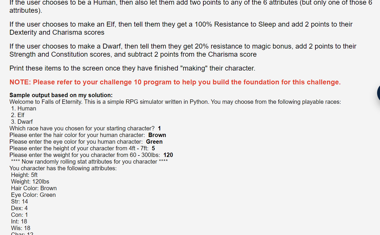 Solved Improved RPG In challenge 11 you will write a program | Chegg.com