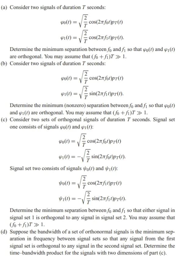 Solved show all work clearly 1. ﻿Consider two signals of | Chegg.com