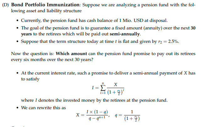 Bond Portfolio Immunization: Suppose we are analyzing | Chegg.com