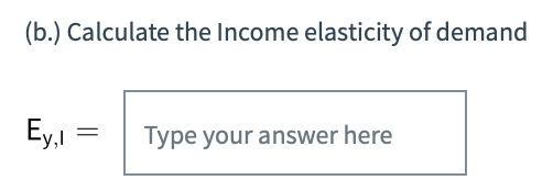 Solved Cross-Price Elasticity Consider the following demand | Chegg.com
