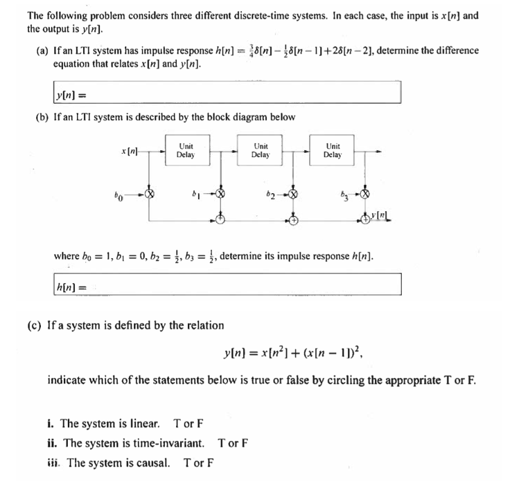 Solved The following Problem considers three different | Chegg.com