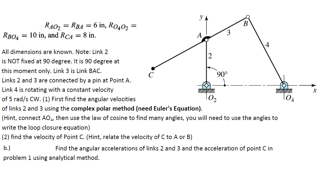 Solved RAO2 = RBA = 6 in, R0402 = RBO4 = 10 in, and RCA = 8 | Chegg.com