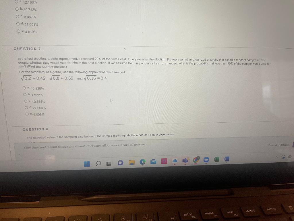 Solved B. 12.188% b. 39.743% c. 0.987% d. 28.001% e. 4.019% | Chegg.com