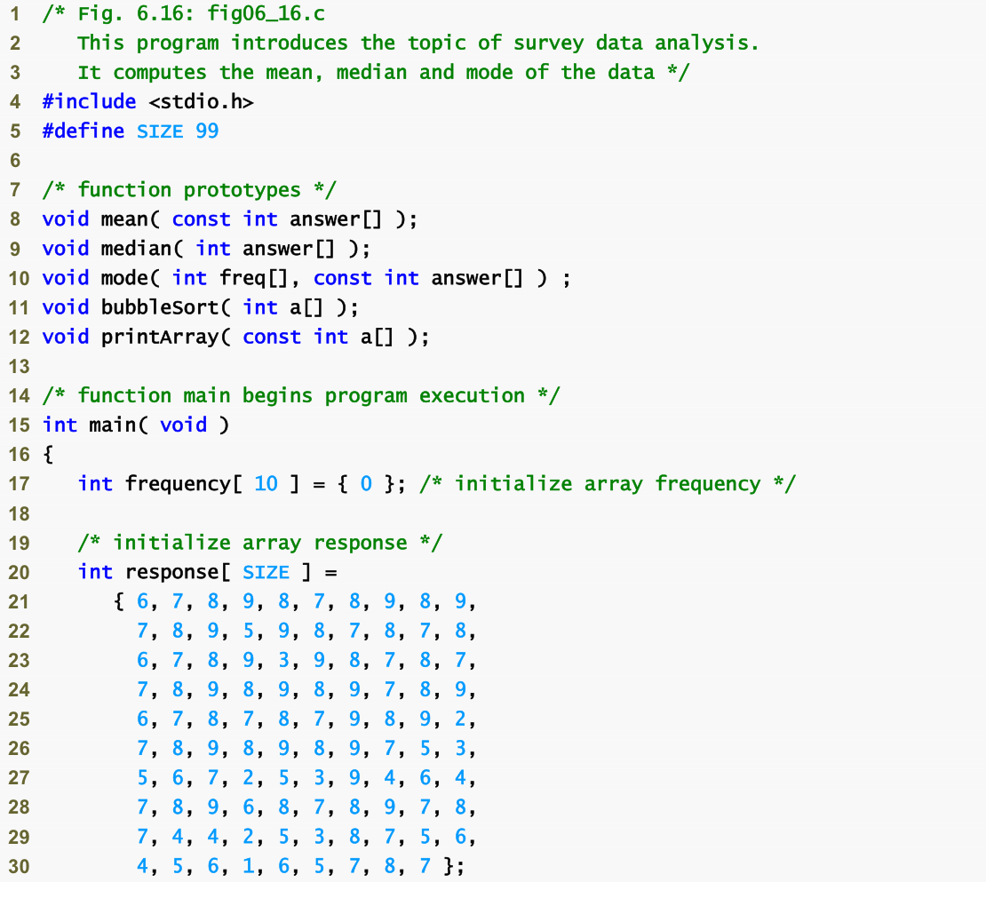 1 /* Fig. 6.16: fig06_16.c 2 This program introduces | Chegg.com