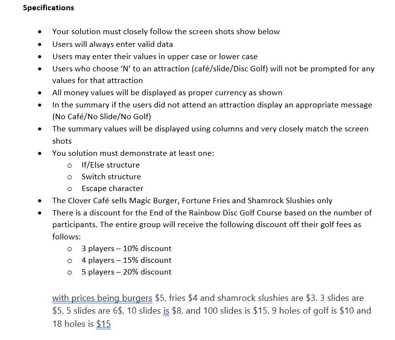 Solved Purpose - To create a program that will calculate the | Chegg.com