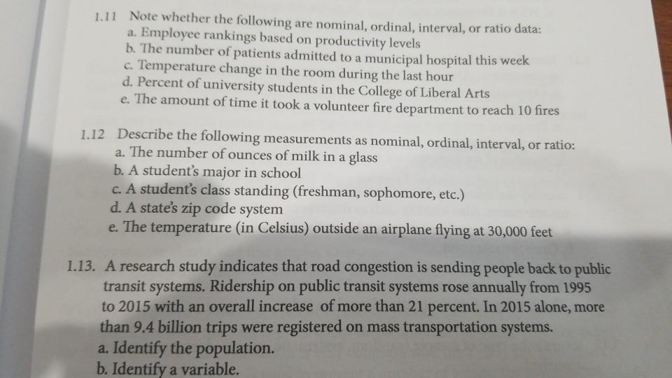 Solved Identify the following variables as discrete or | Chegg.com