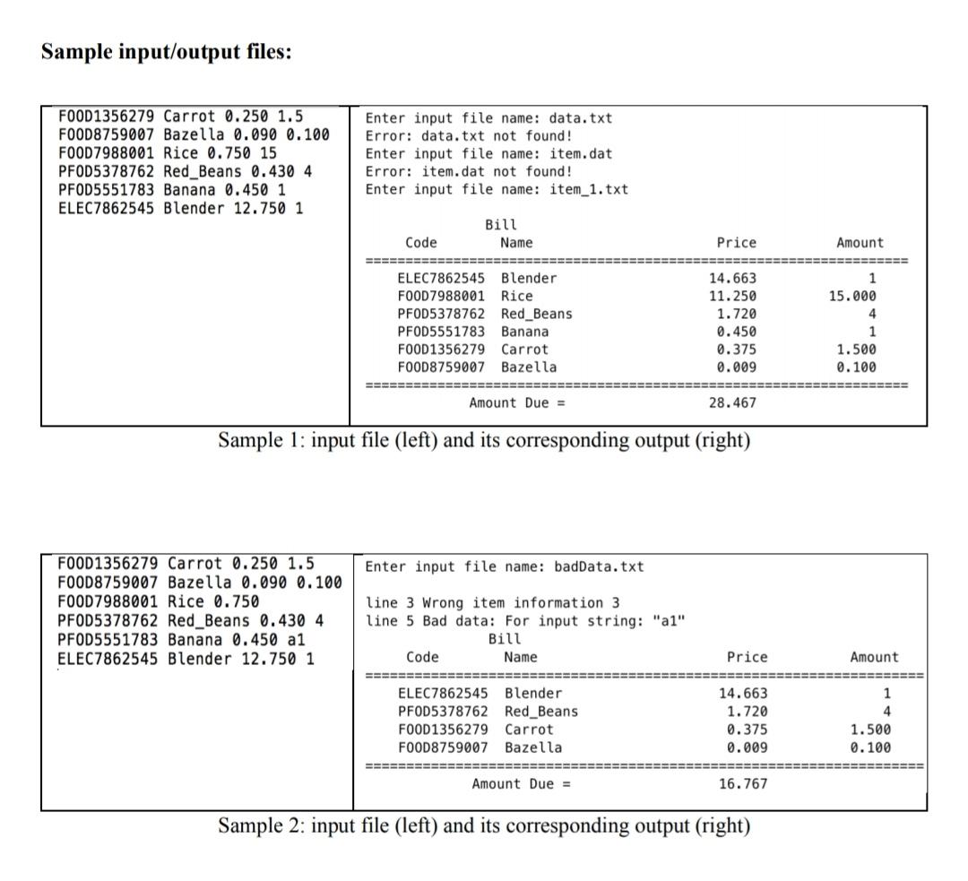 Solved Do this in Java language SAMPLE INPUT 1:- Sample | Chegg.com