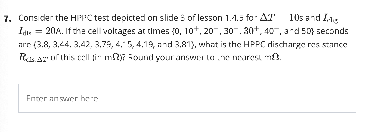Solved Consider the HPPC test depicted on slide 3 of lesson | Chegg.com
