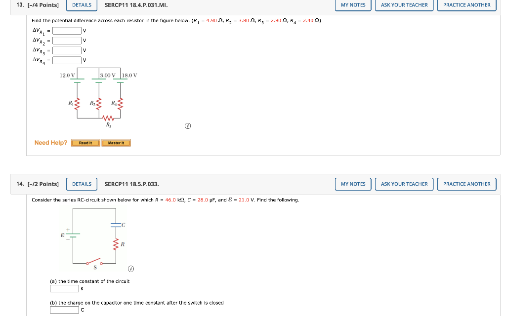 Solved 13 14 Points] Details Sercp11 18 4 P 031 Mi My