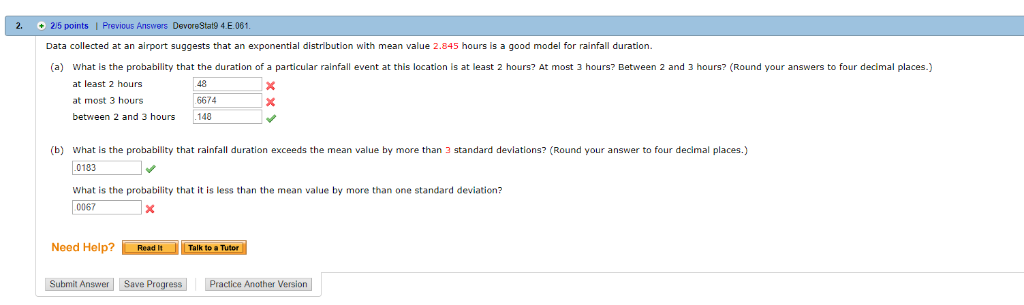 Solved 215 Points I Previous Answers Devorestat9 4e 061 Data