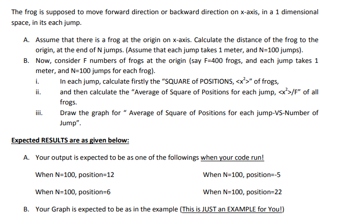 Solved The frog is supposed to move forward direction or | Chegg.com