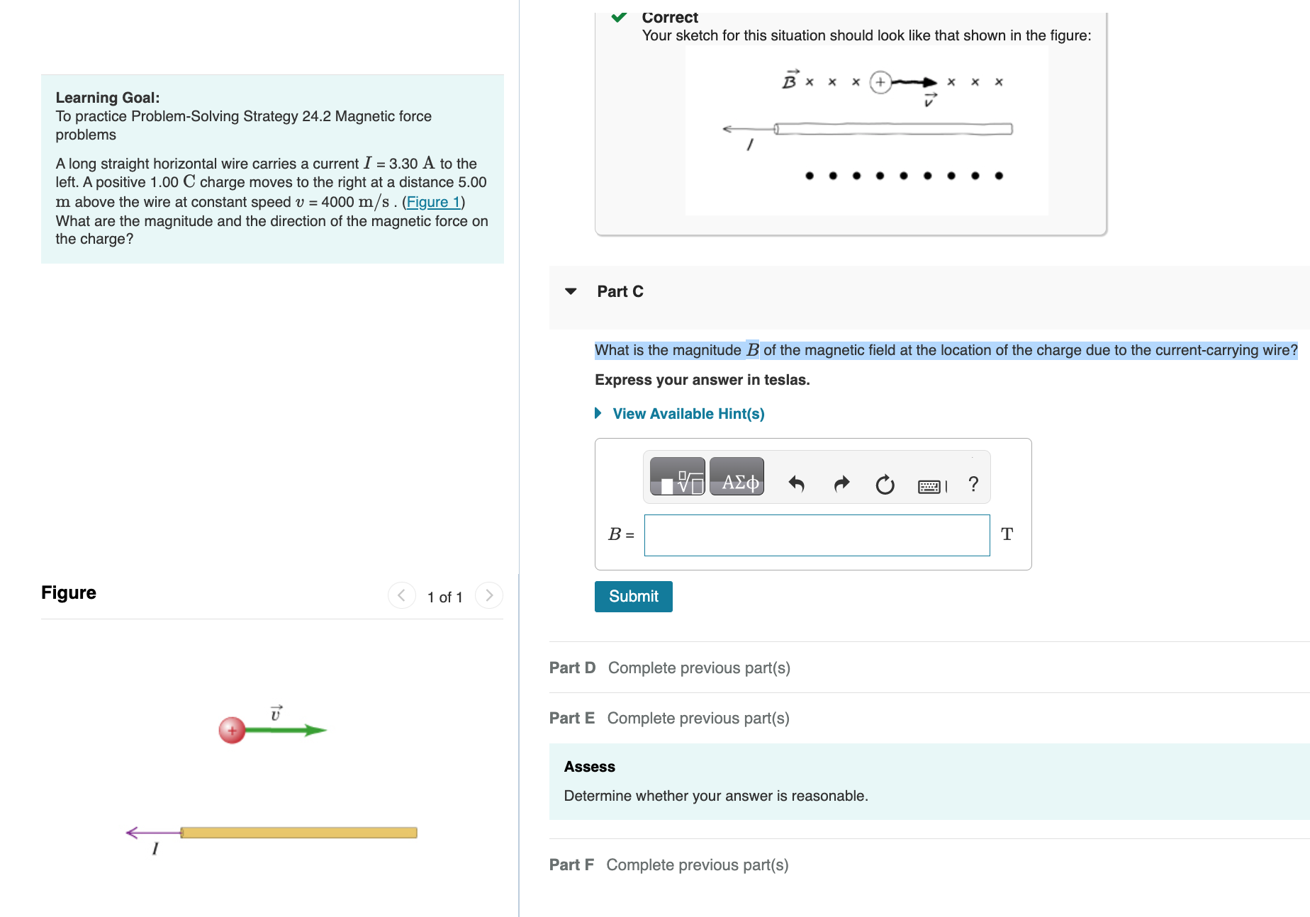 Solved Correct Your sketch for this situation should look | Chegg.com