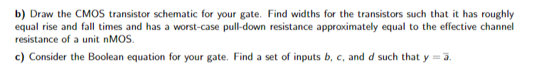 Solved AOI(21)1 y=(a+b). c) + 4 b) Draw the CMOS | Chegg.com