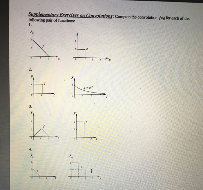Solved Compute the convolution f*g for each of the following | Chegg.com