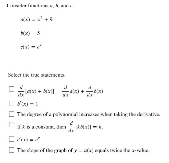 Solved Consider the function. f(x) = 2x + x² + 6x + 9 Which | Chegg.com