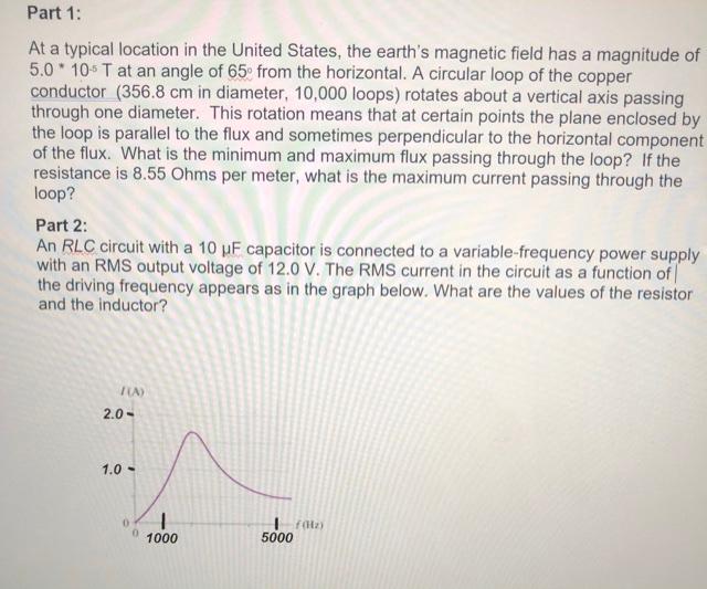 Solved Part 1: At a typical location in the United States, | Chegg.com