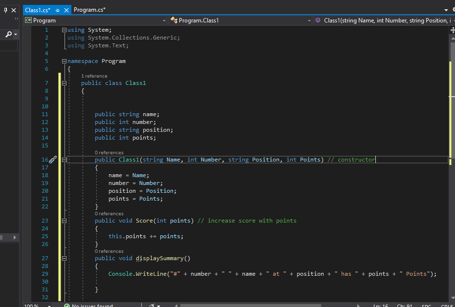 Solved X Class1string Name Int Number String Position I