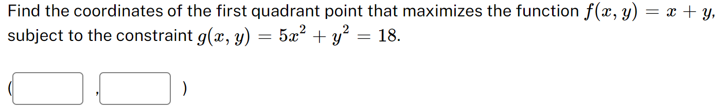 Solved Find the coordinates of the first quadrant point that | Chegg.com