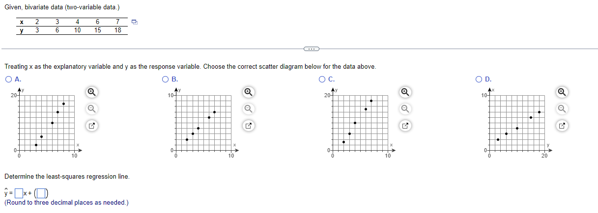 Solved Given, bivariate data (two-variable data.) Treating x | Chegg.com