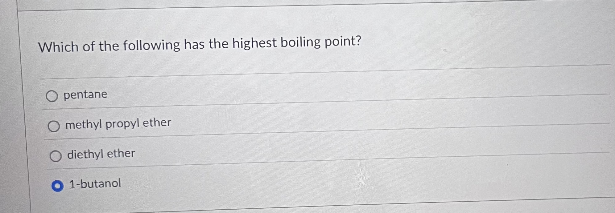 Solved Which of the following has the highest boiling | Chegg.com