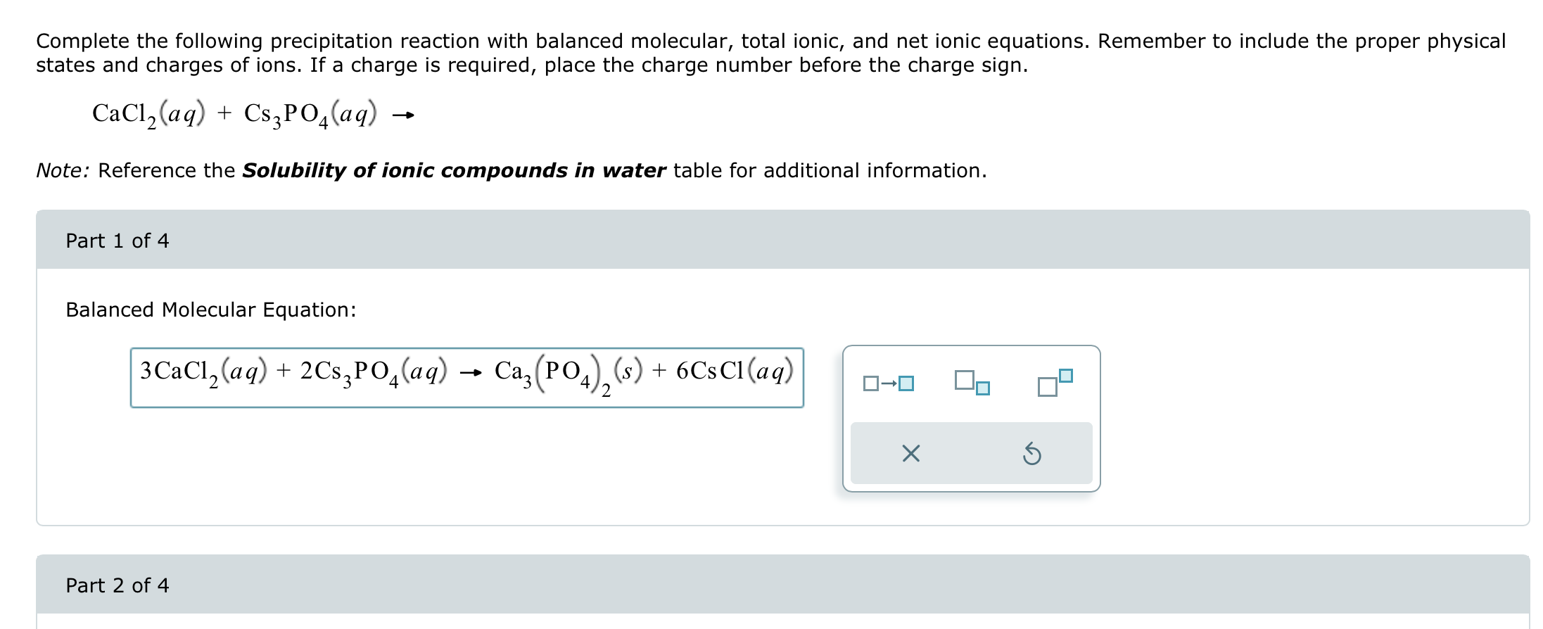 Solved Spectator ions:Complete the following precipitation | Chegg.com