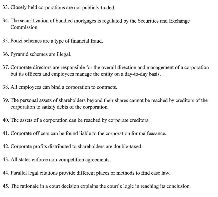 Solved TRUE OR FALSE Closely held corporations are not | Chegg.com