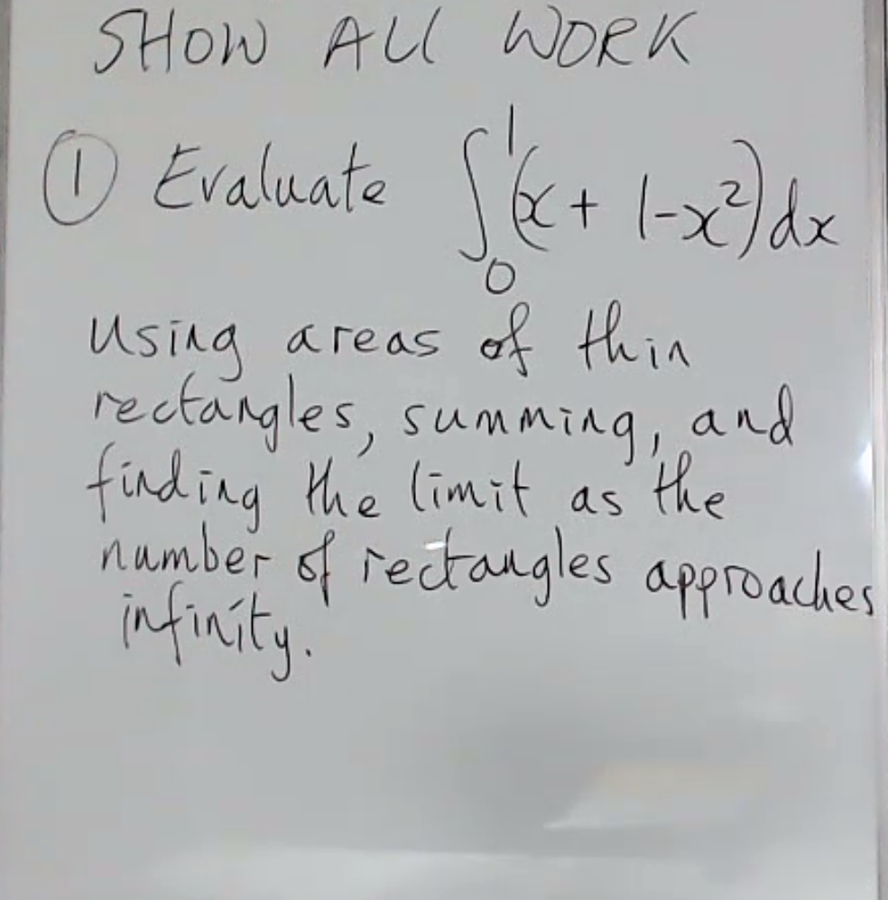 Solved SHOW ALL WORK ① Evaluate S'eet l-xel de 0 Using areas | Chegg.com