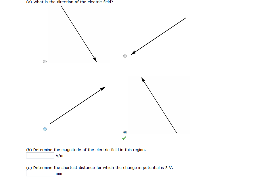 Solved (a) What is the direction of the electric field? (b) | Chegg.com