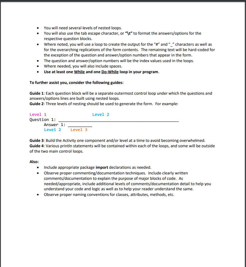 Solved In Java For This Assignment You Will Use Nested 7596