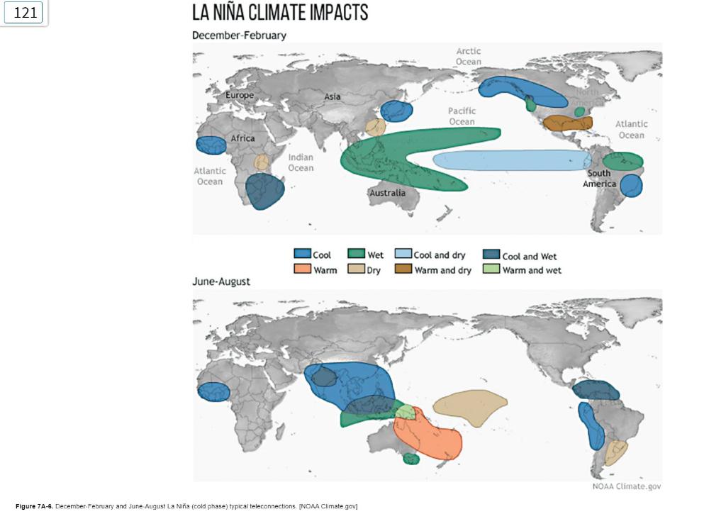 Solved EL NIÑO CLIMATE IMPACTS December-February Arctic | Chegg.com