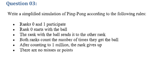 Solved Question 03: Write a simplified simulation of | Chegg.com