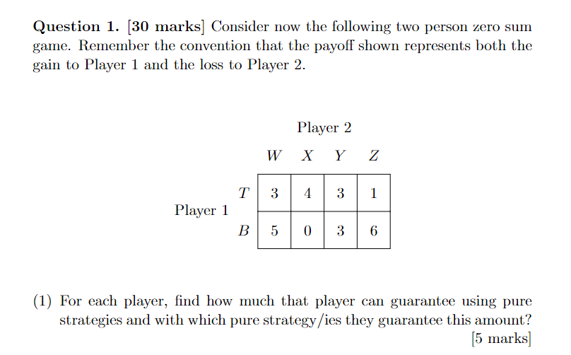 Solved Question 1. [30 marks] Consider now the following two | Chegg.com