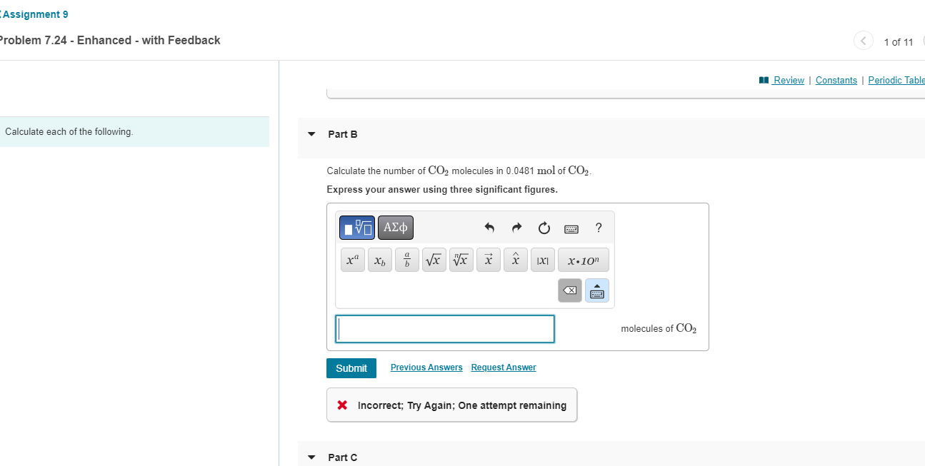 Solved Assignment 9 Problem 7.24 - Enhanced - with Feedback | Chegg.com
